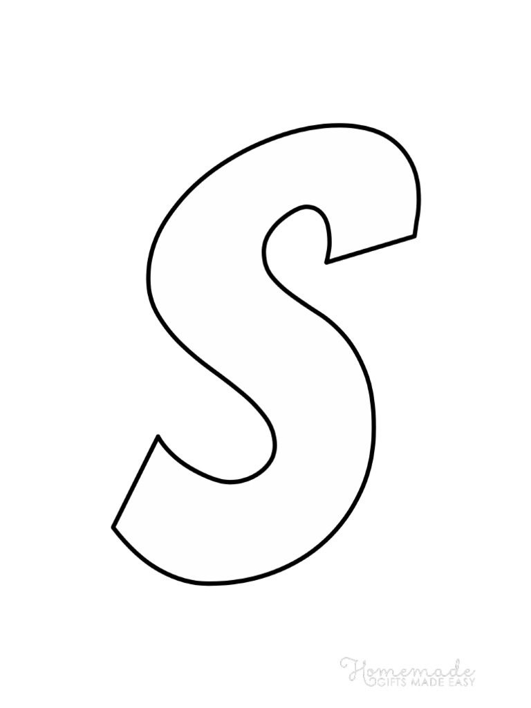Printable Alphabet Letters Cartoon Uppercase S | PDF