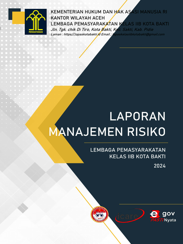 1. Dokumen Manajemen Risiko sesuai dengan format yang ditetapkan oleh ...