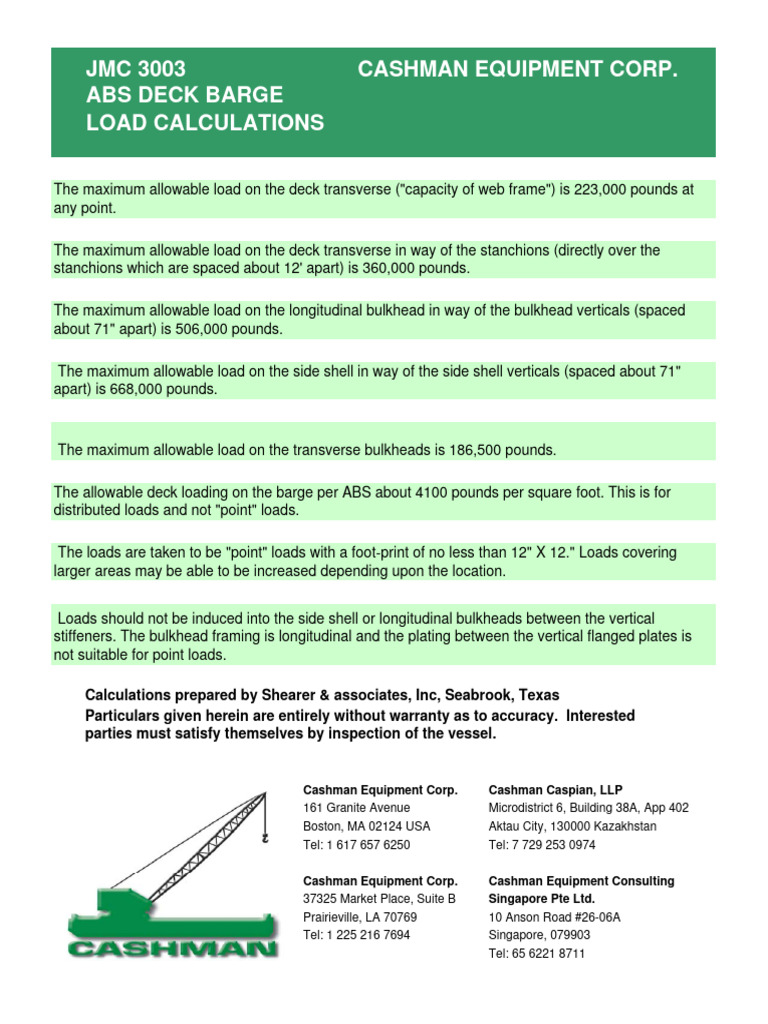 JMC 3003 - Load Calculation | PDF