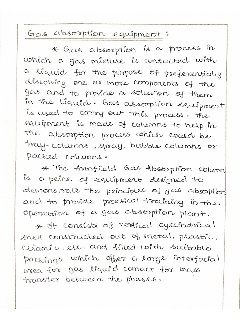 Gas Absorption Equipment | PDF