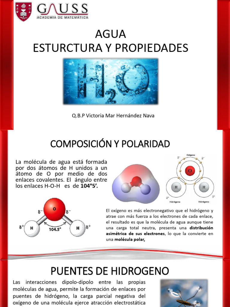 Agua y Aire-Propiedades y Composicion PDF | PDF | Propiedades del agua | Polaridad química
