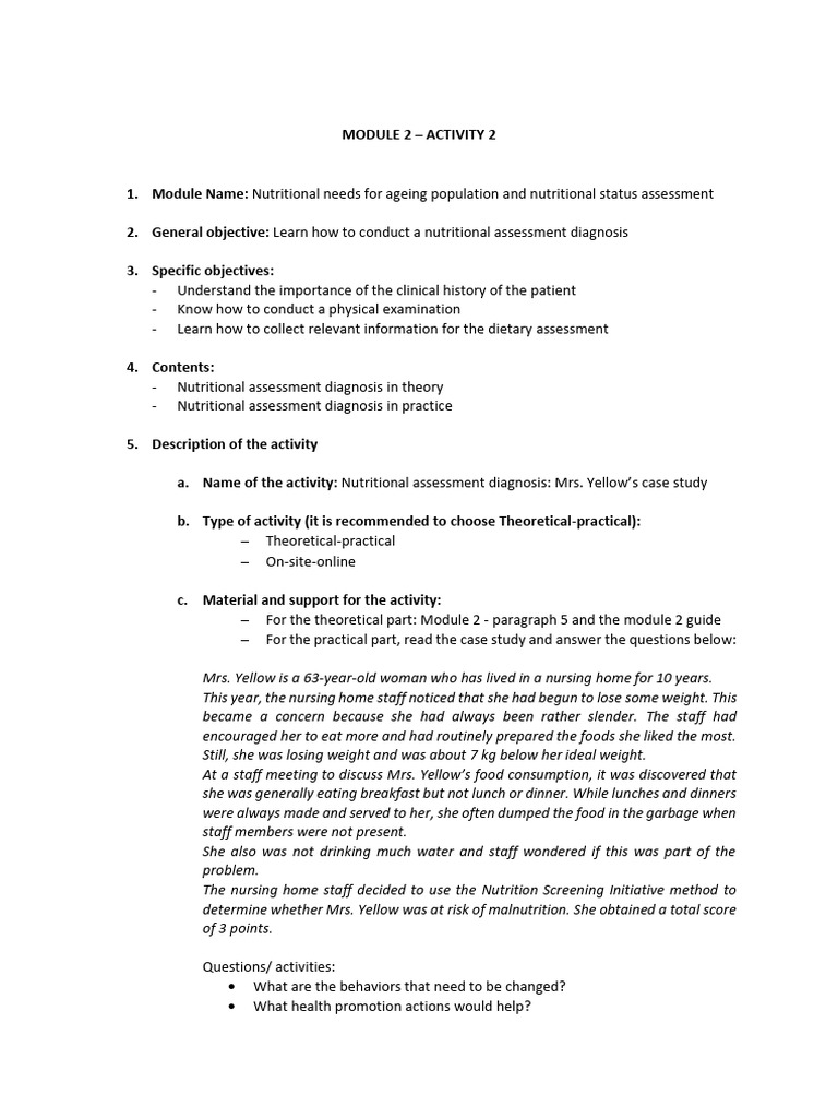 Module 2 - Activity 2 | PDF | Nursing | Methodology