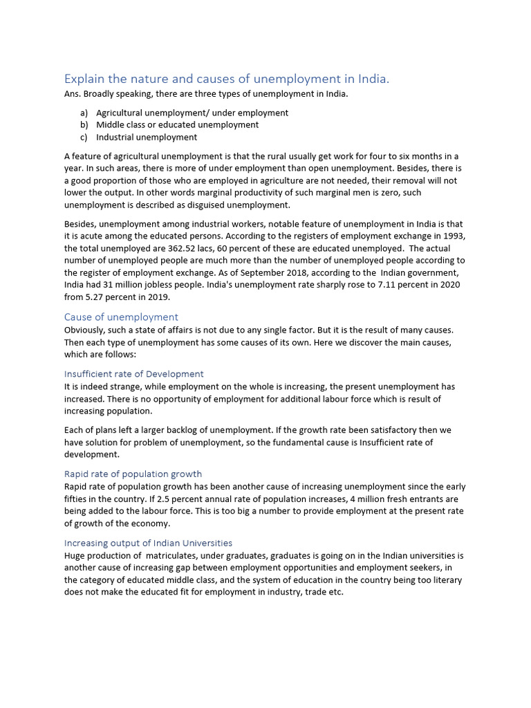 Unemployment | Download Free PDF | Unemployment | Employment