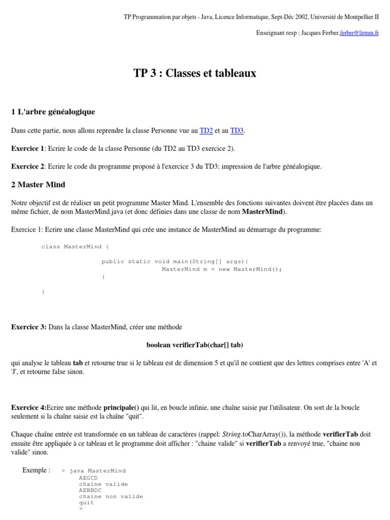 TP de Merde | PDF | Java (Langage de programmation) | Génie logiciel