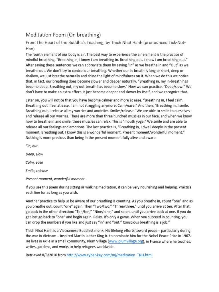 Meditation Poem | Download Free PDF | Spirituality | Indian Philosophy