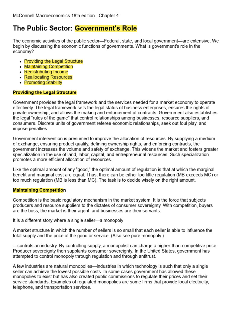 Economic Functions of Government | PDF | Externality | Inflation