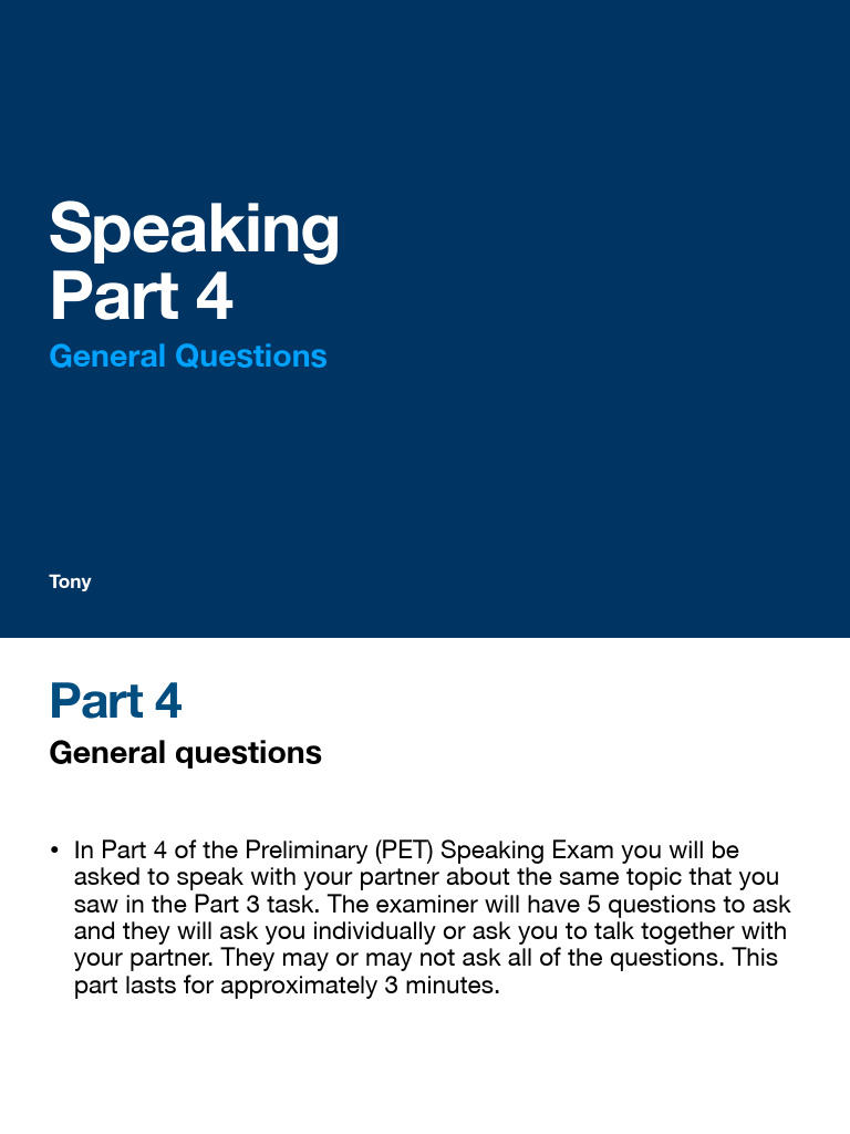 B1 Speaking PART 4 | PDF