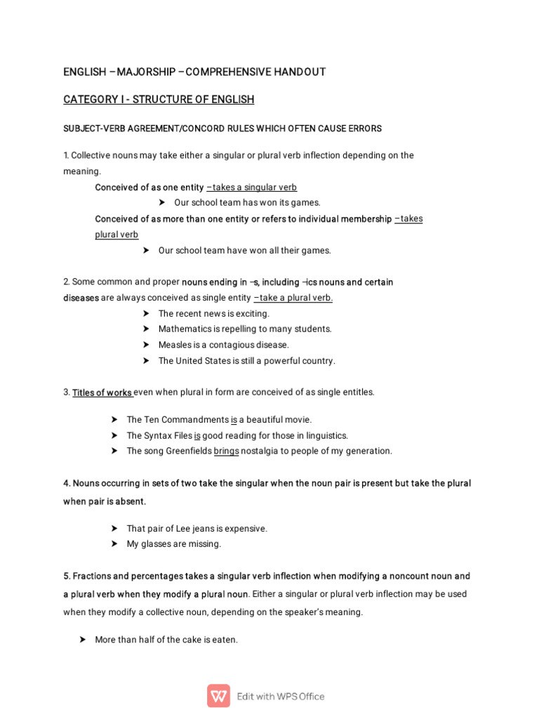 English Handout | PDF