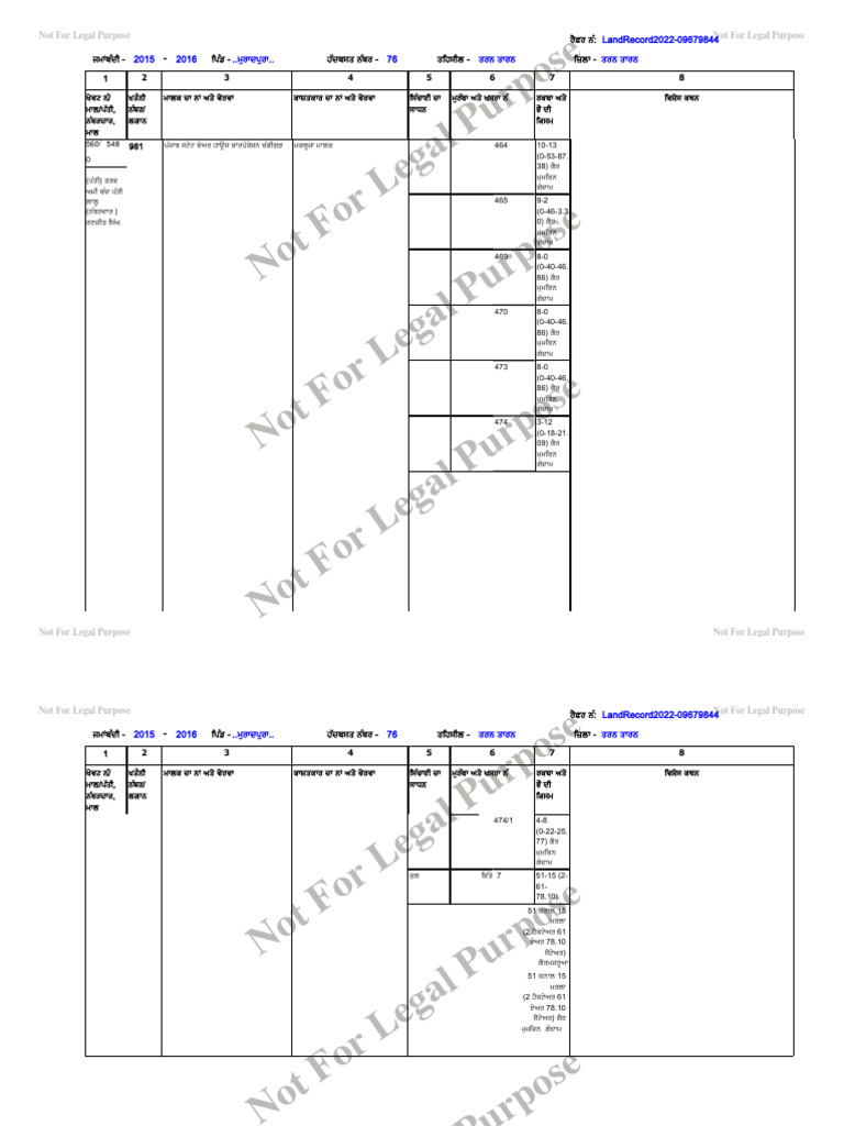 Not For Legal Purpose: Landrecord2022-09679844 | PDF