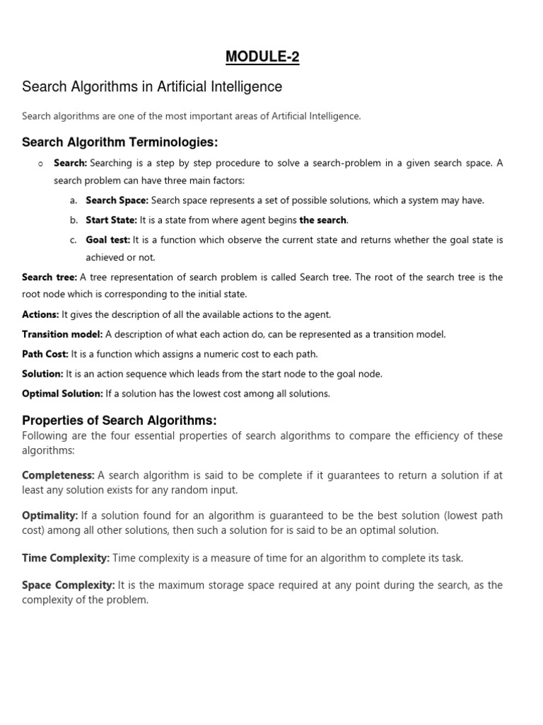 FAI Module 2 | PDF | Mathematical Optimization | Computer Science