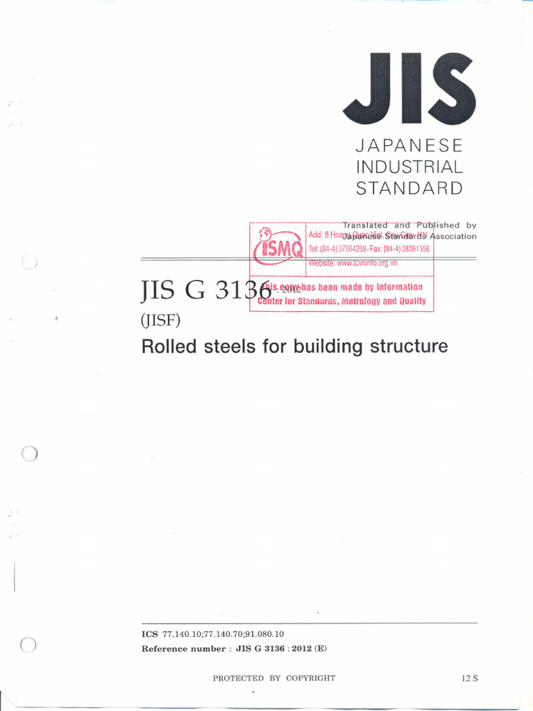 Jis G 3136 - 2012 | PDF
