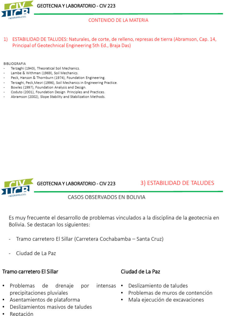 Estabilidad de Taludes en Carreteras | PDF | Geología | Falla (geología)
