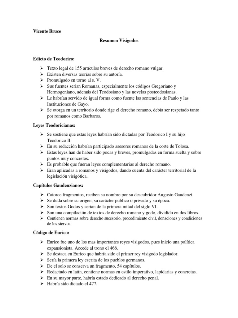 Resumen Textos Visigodos | PDF