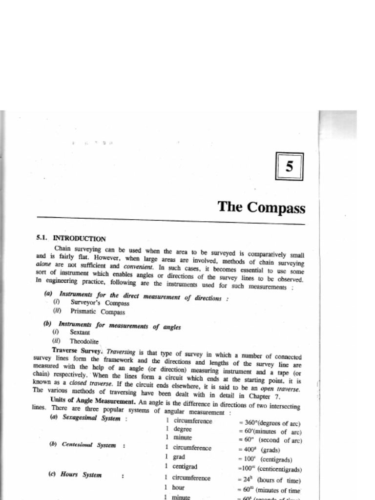 05- THE COMPASS | PDF | Compass | Surveying