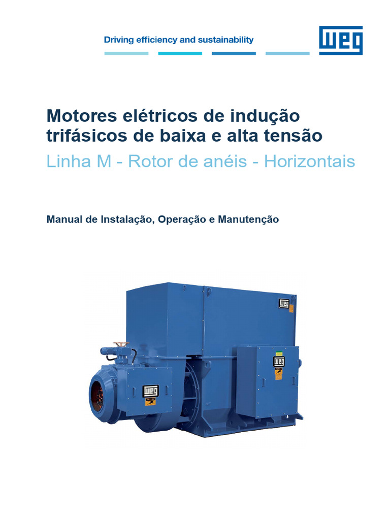 WEG Motores de Inducao Trifasicos de Baixa e Alta Tensao Rotor de Aneis ...