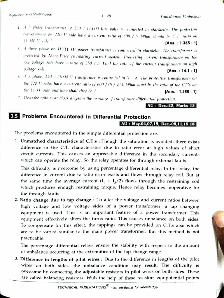 Psg Unit 3 Important Questions | Download Free PDF | Transformer | Inductance