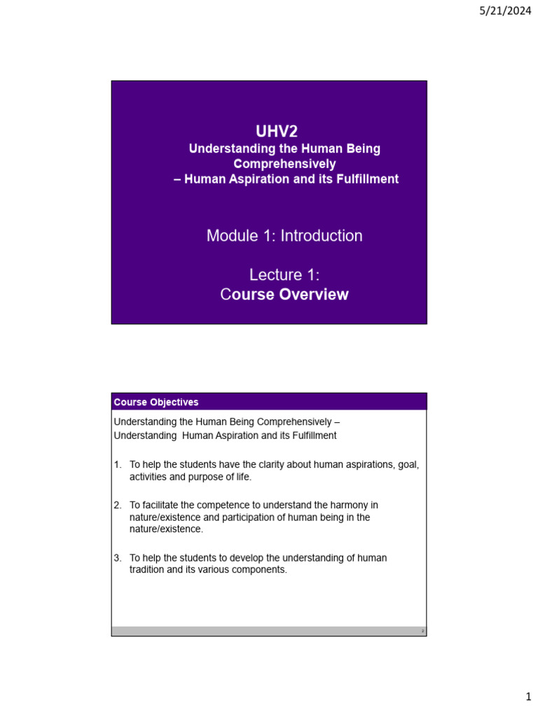 UHV2 Unit-1 | Download Free PDF | Happiness | Feeling