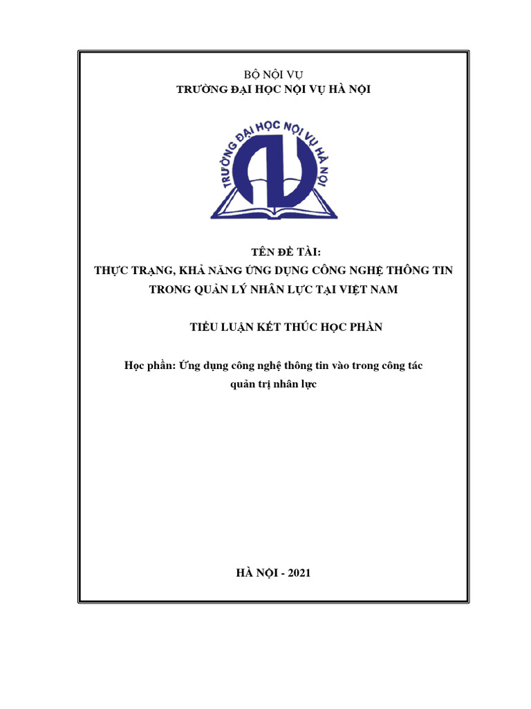 (123doc) - Tieu-Luan-Ung-Dung-Cong-Nghe-Thong-Tin-Vao-Cong-Tac-Quan-Tri-Nhan-Luc | PDF