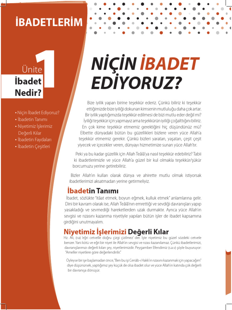 1.ünite - İbadet Nedir | PDF