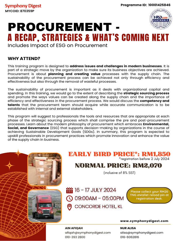 Symphony Digest Upcoming Event | PDF | Procurement | Negotiation