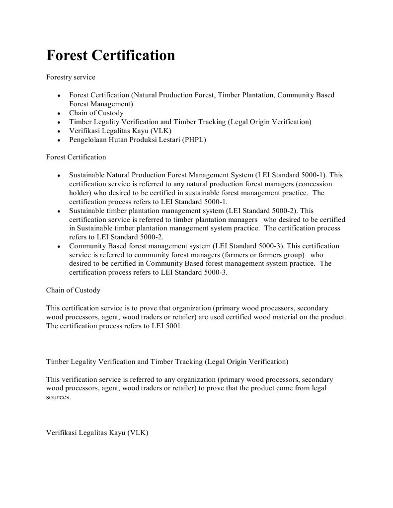 Forest Certification | PDF | Forestry | Resource Extraction
