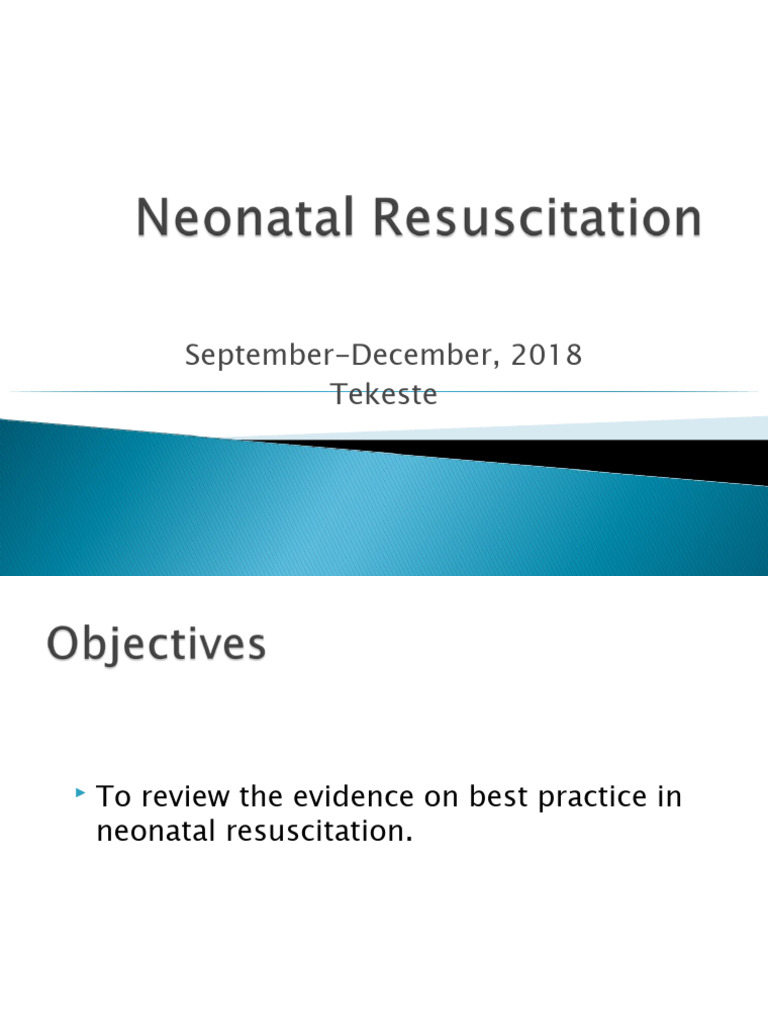 Neonatal Resuscitation - 1 | PDF | Breathing | Cardiopulmonary ...