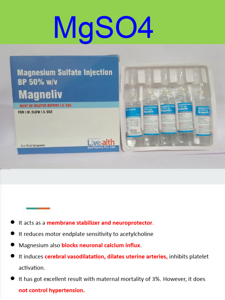 Magnesium Sulfate | PDF | Drugs | Clinical Medicine