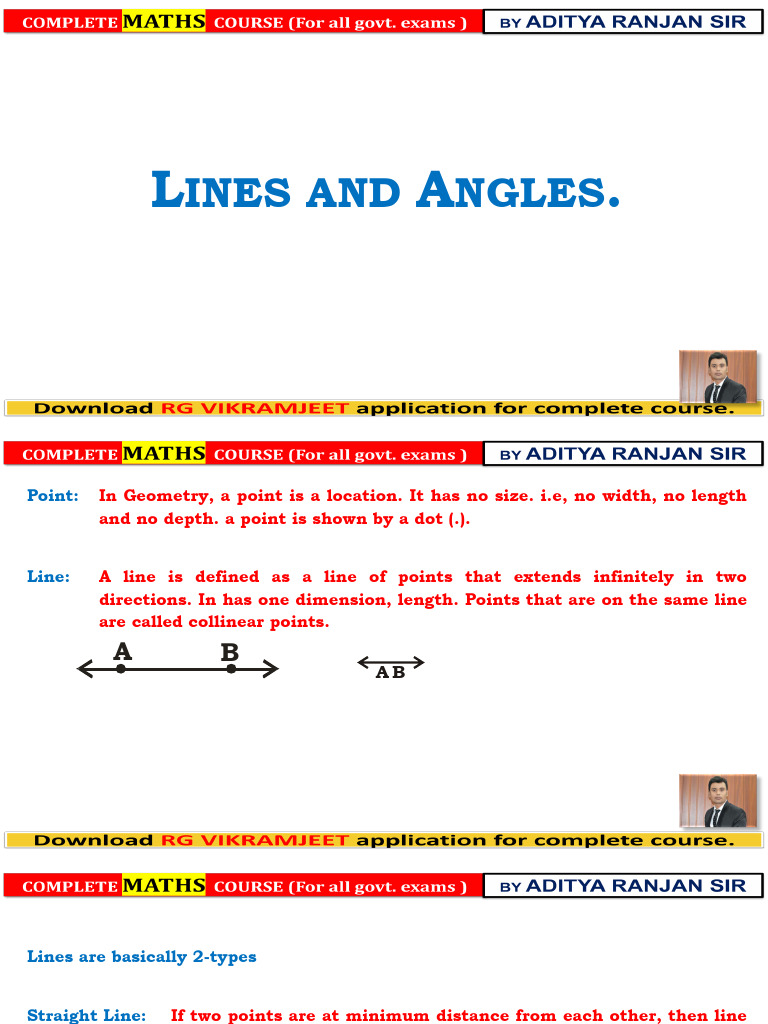 Study material | PDF | Line (Geometry) | Angle