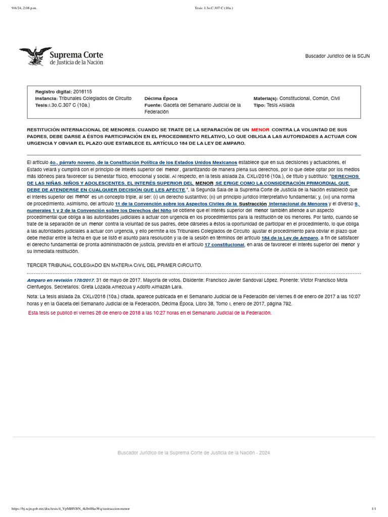 Tesis - I.3o.C.307 C (10a.) | PDF | Judicaturas | Gobierno
