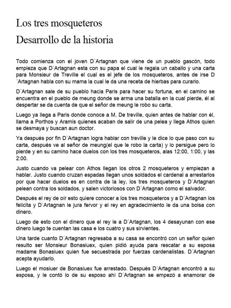 Los Tres Mosqueteros Intro | PDF | Los tres mosqueteros