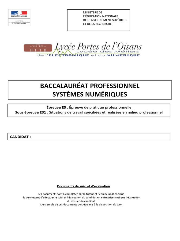 Fiche Éval2 PFMP 1SN | PDF | Business | Logiciel