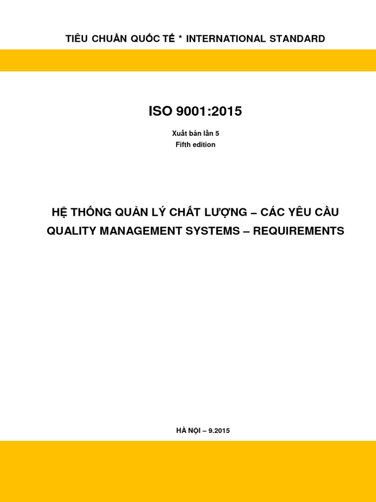 Tieu Chuan ISO 9001 2015 Tieng Viet GOODVN 1 10 | PDF