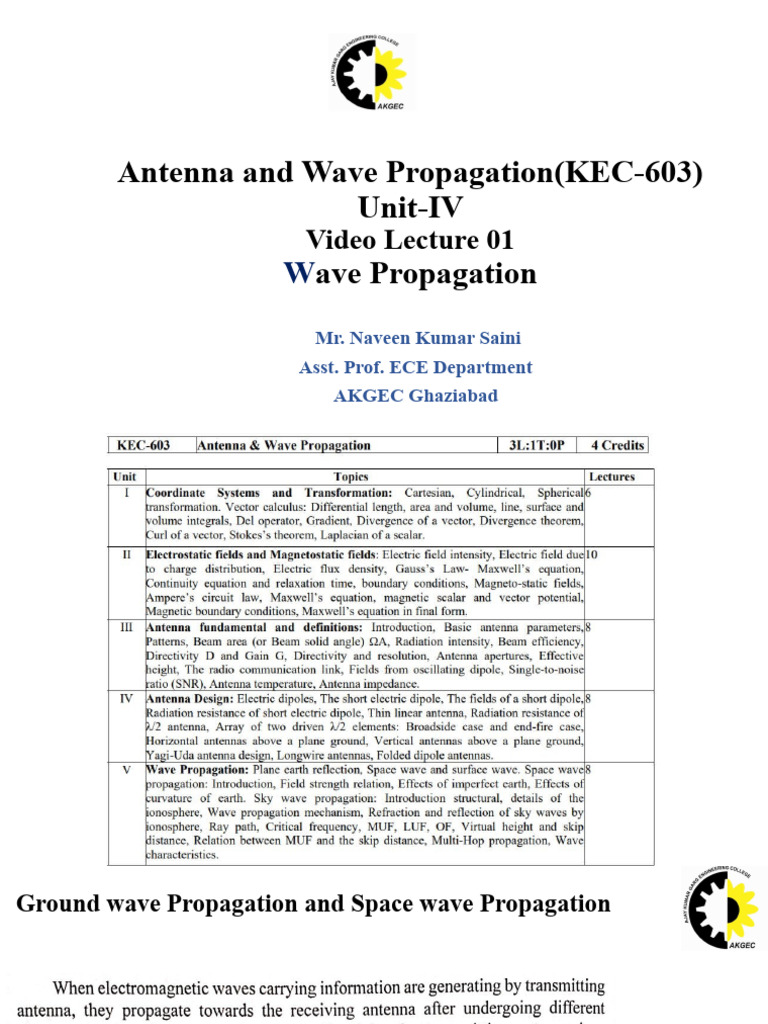 Unit 5 PART1 | Download Free PDF | Radio Propagation | Antenna (Radio)