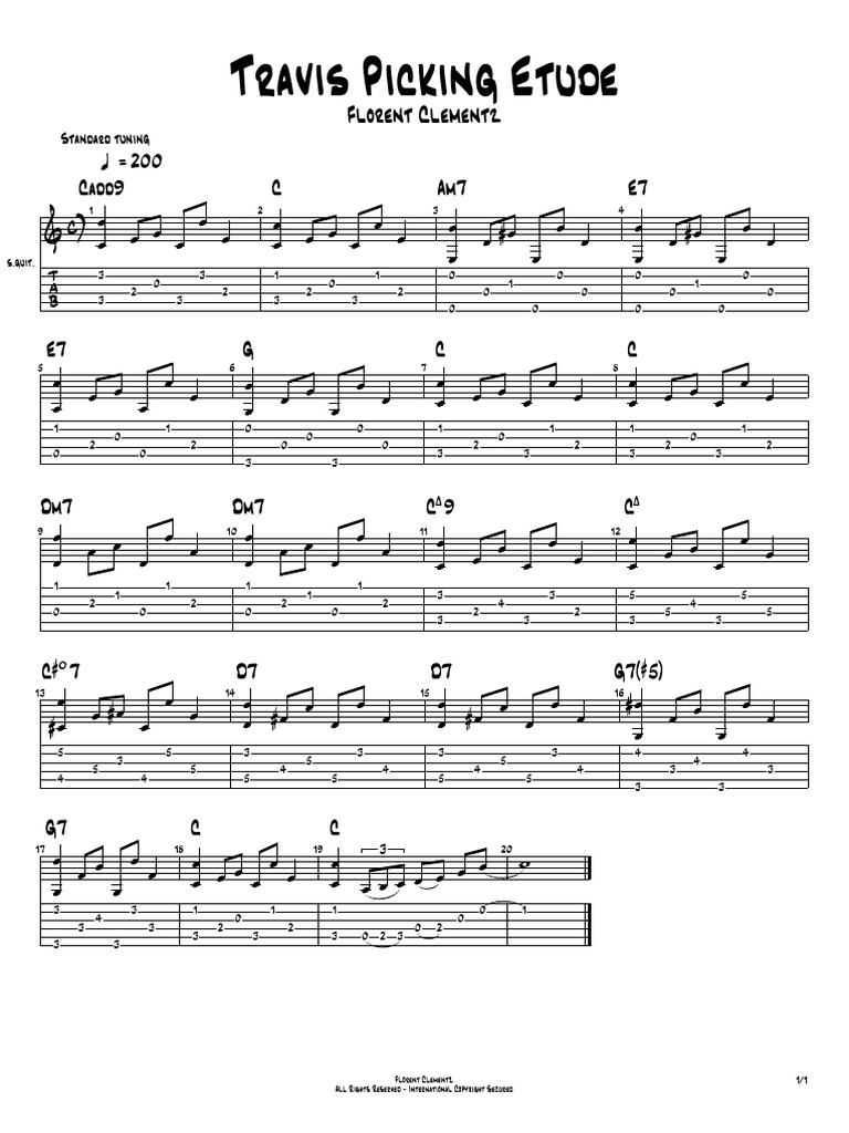 Travis Picking Etude | PDF
