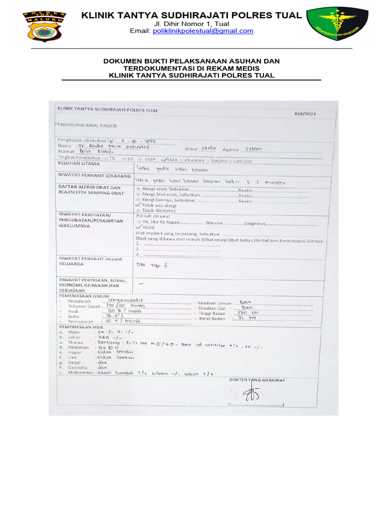 Ep 2 Dokumen Bukti Pelaksanaan Asuhan Dan Terdokumentasi Di Rekam Medis Pasien | PDF