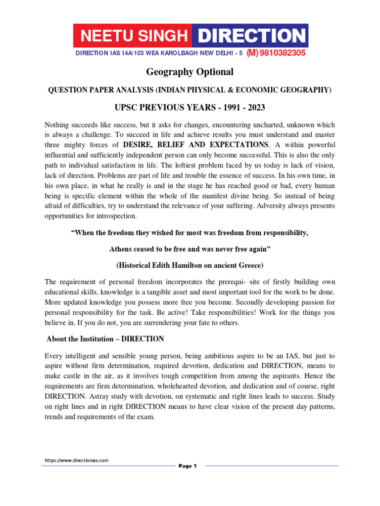 Gography Optional Paper Analysis 32 Years | PDF | Agriculture | Himalayas