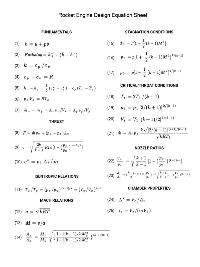 Rocket Equations - Final | PDF