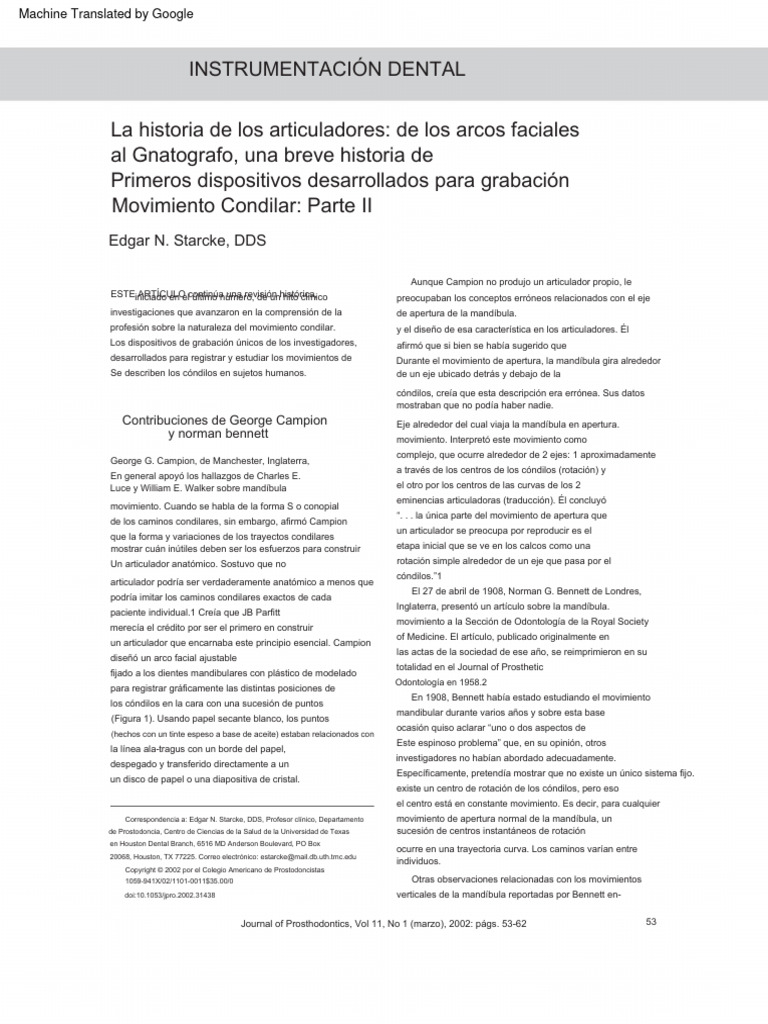 The History of Articulators From Facebows To The Gnathograph, A Brief ...