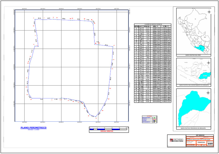 Plano Perimetrico | PDF | Tecnología geográfica | Geodesia