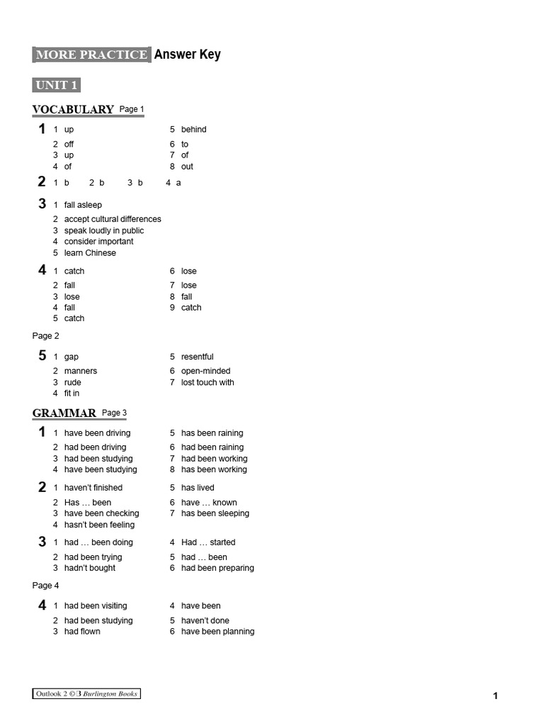 07outlook2 VocabGram MorePrac AK | PDF