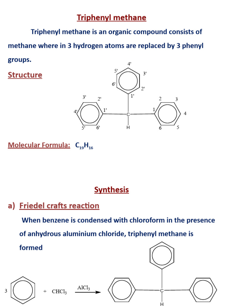 Triphenyl Methane | Download Free PDF | Methane | Chemical Compounds