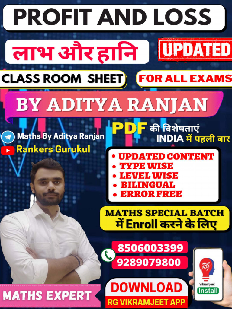 043) 1 Profit and Loss (Classroom Sheet) | PDF | Financial Markets | Business Process