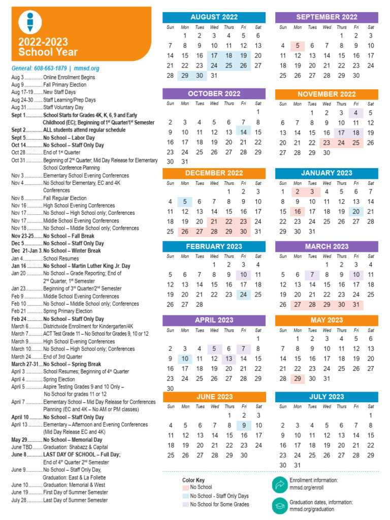 2022-2023 School Year Calendar | PDF | Schools | Educational Institutions