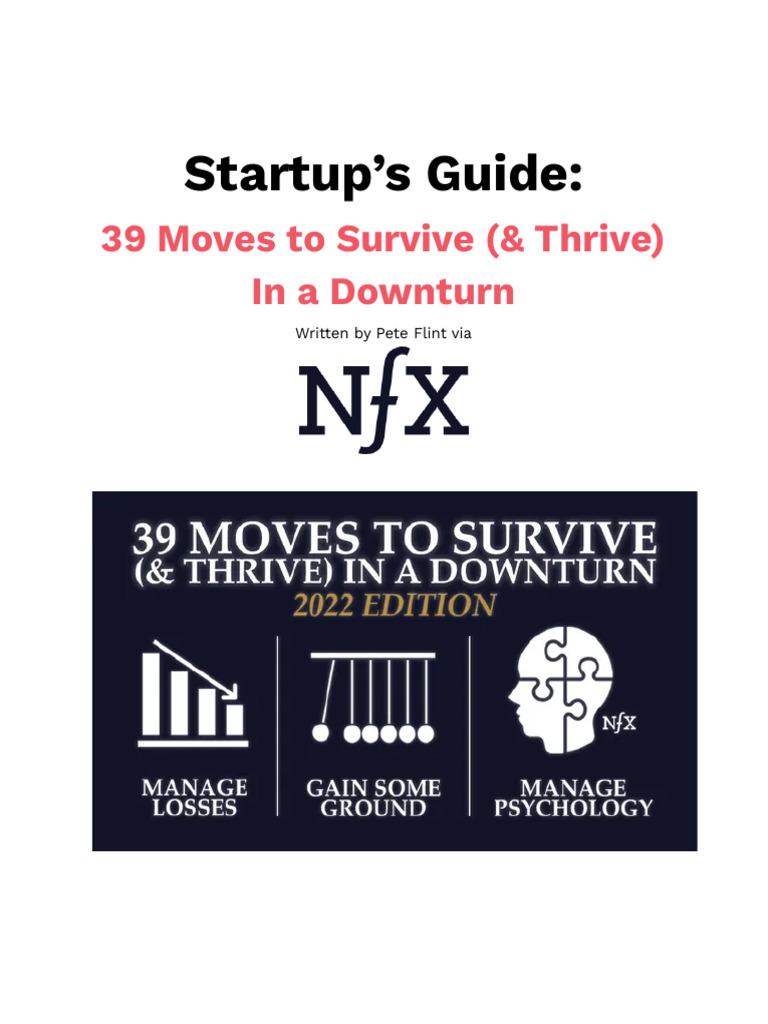 39 Moves To Survive (& Thrive) in A Downturn | PDF | Venture Capital ...