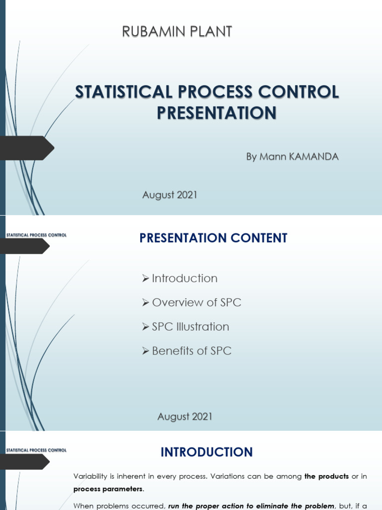 SPC presentation | PDF | Statistics | Probability Distribution