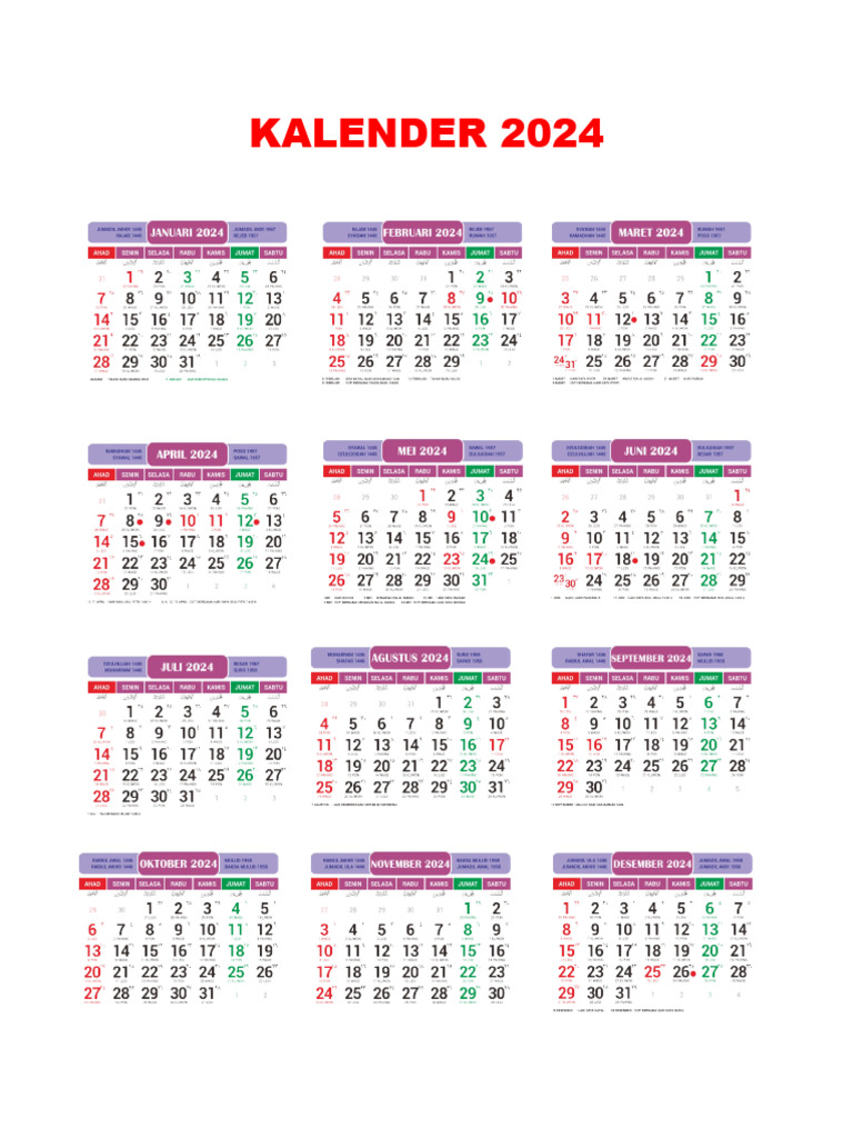 Kalender 2024 | PDF