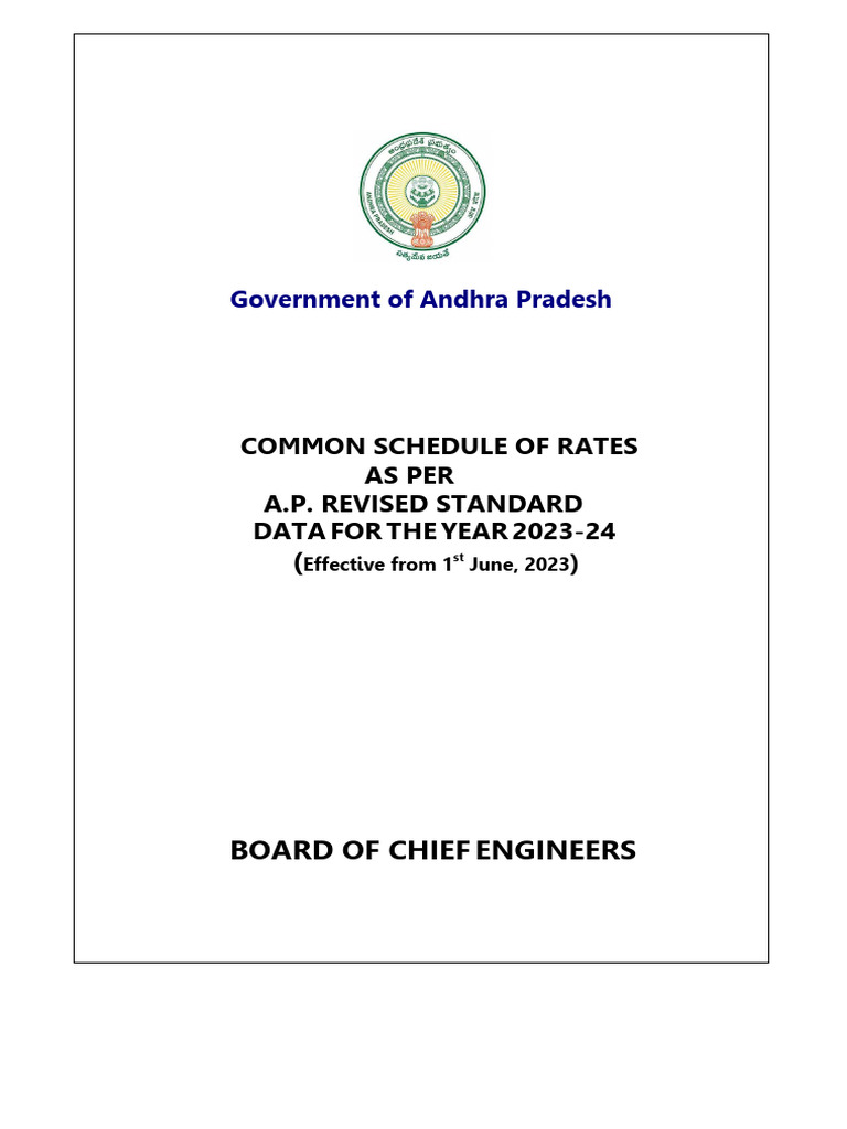SSR 2023-24 (All Parts) | PDF | Construction Aggregate | Steel