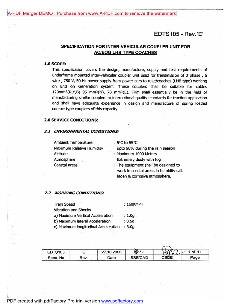 XXXXX RDSO - ZS Coupler EDTS - 105 - Rev E XXXXX | PDF