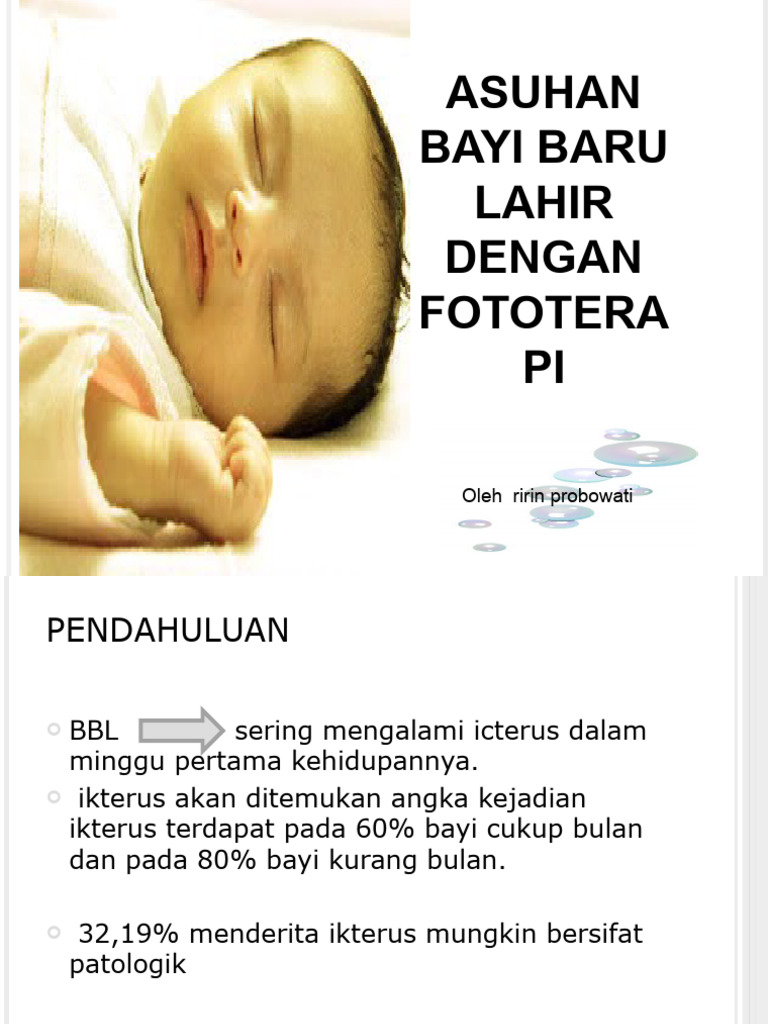 Asuhan Bayi Baru Lahir Dengan Fototerapi | PDF