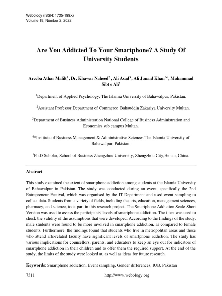 Phone Addiction | PDF | Internet | Mobile Device